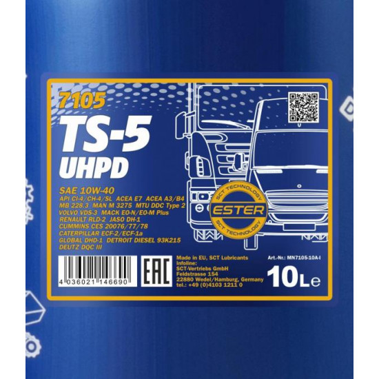 MANNOL TS-5 UHPD 10W-40 10L